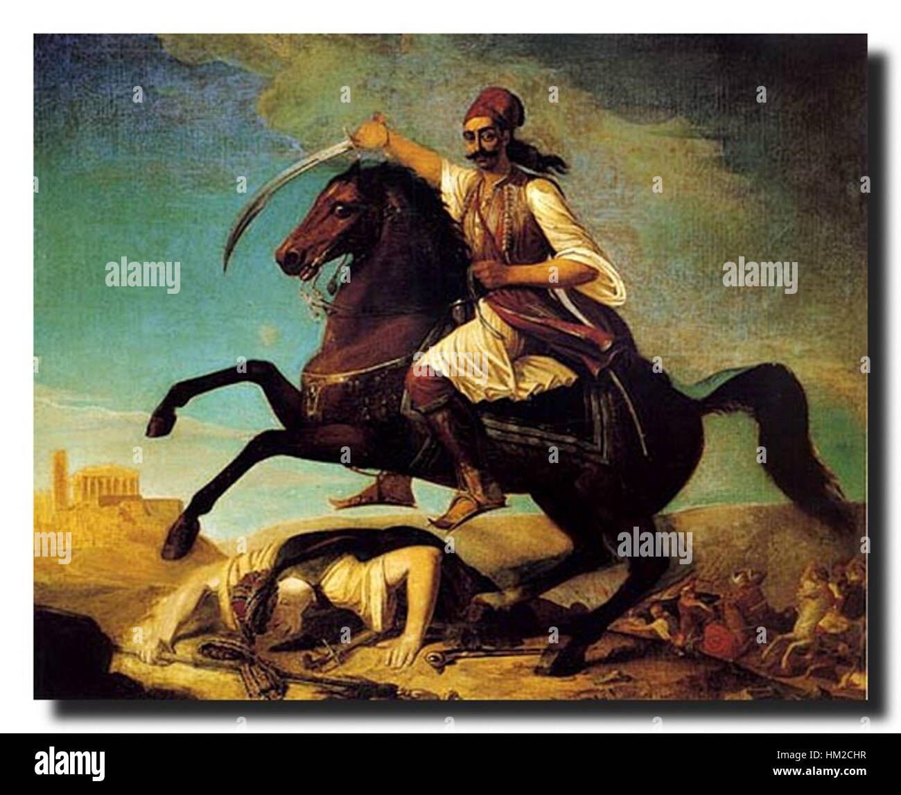 The painting of Karaiskakis by Margaritis portrays the heroic Greek ...