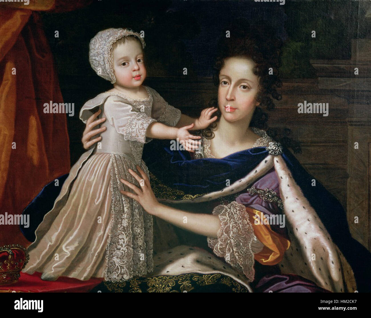 The artwork featuring James III and Mary of Modena is a historical ...