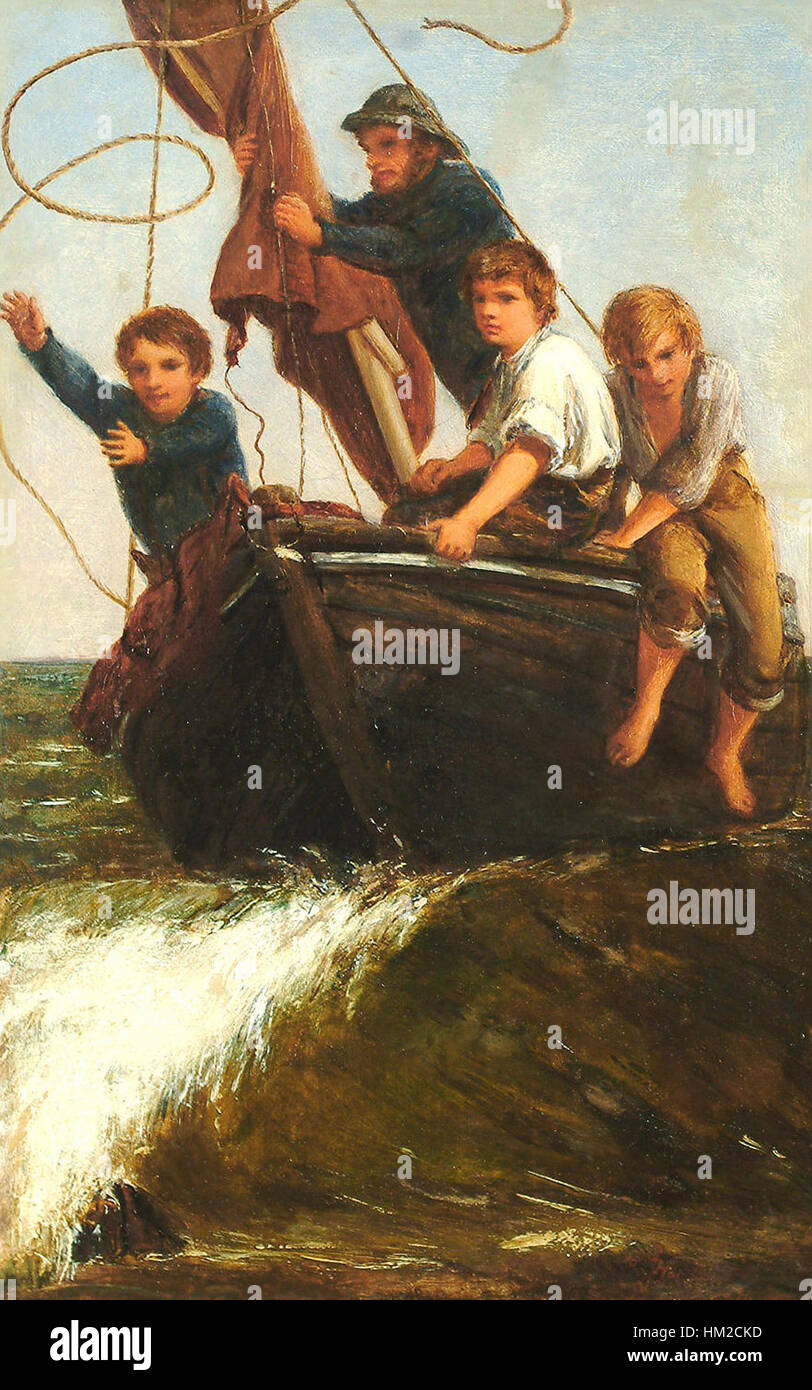James Clarke Hook - Bringing the boat ashore Stock Photo - Alamy James Clarke Hook - Bringing the boat ashore Stock Photo - Alamy