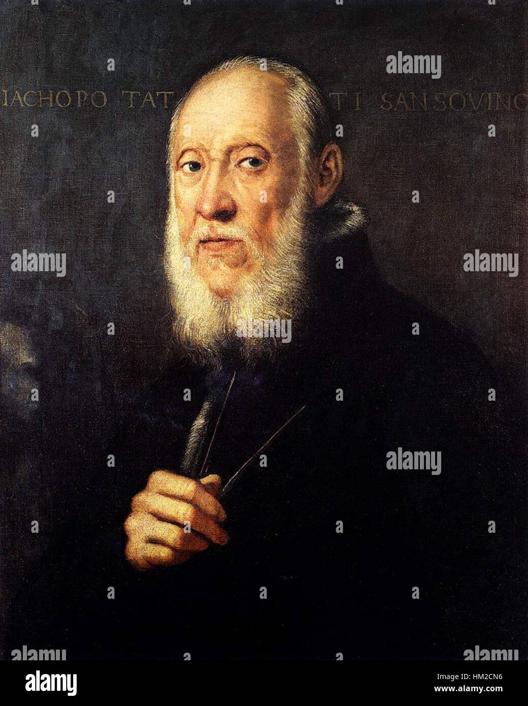 Jacopo Tintoretto - Portrait of Jacopo Sansovino - WGA22689 Stock Photo ...