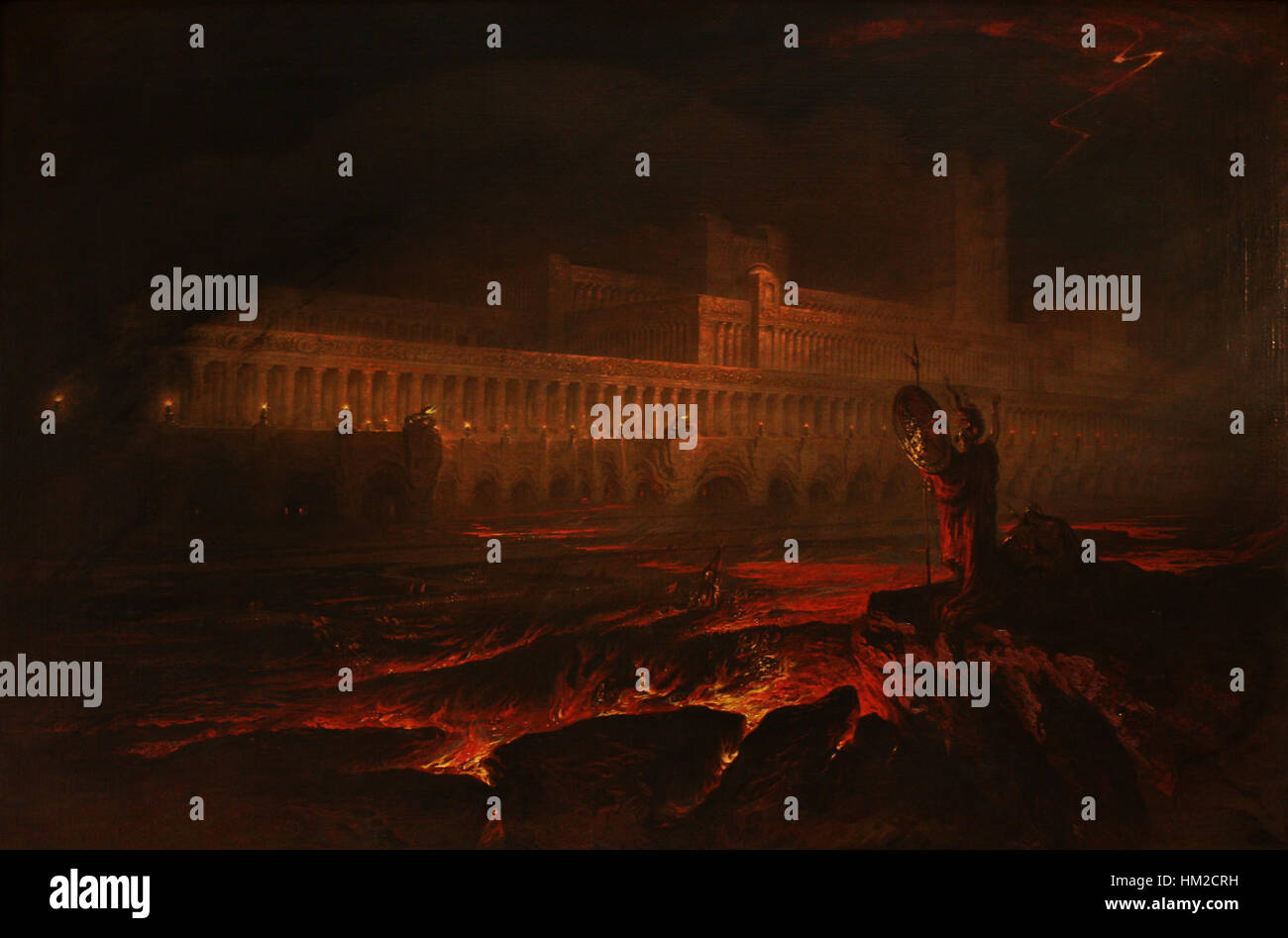 'Le Pandemonium' by John Martin, housed in the Louvre, portrays a ...