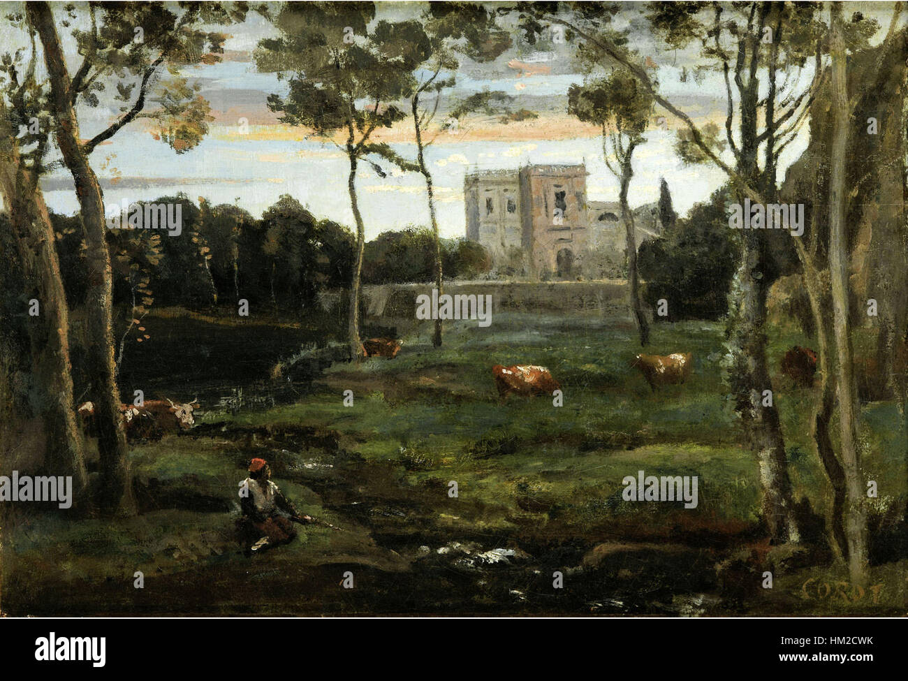 Jean-Baptiste Camille Corotâ€™s 'Le parc de la Villa Doria-Pamphili ...