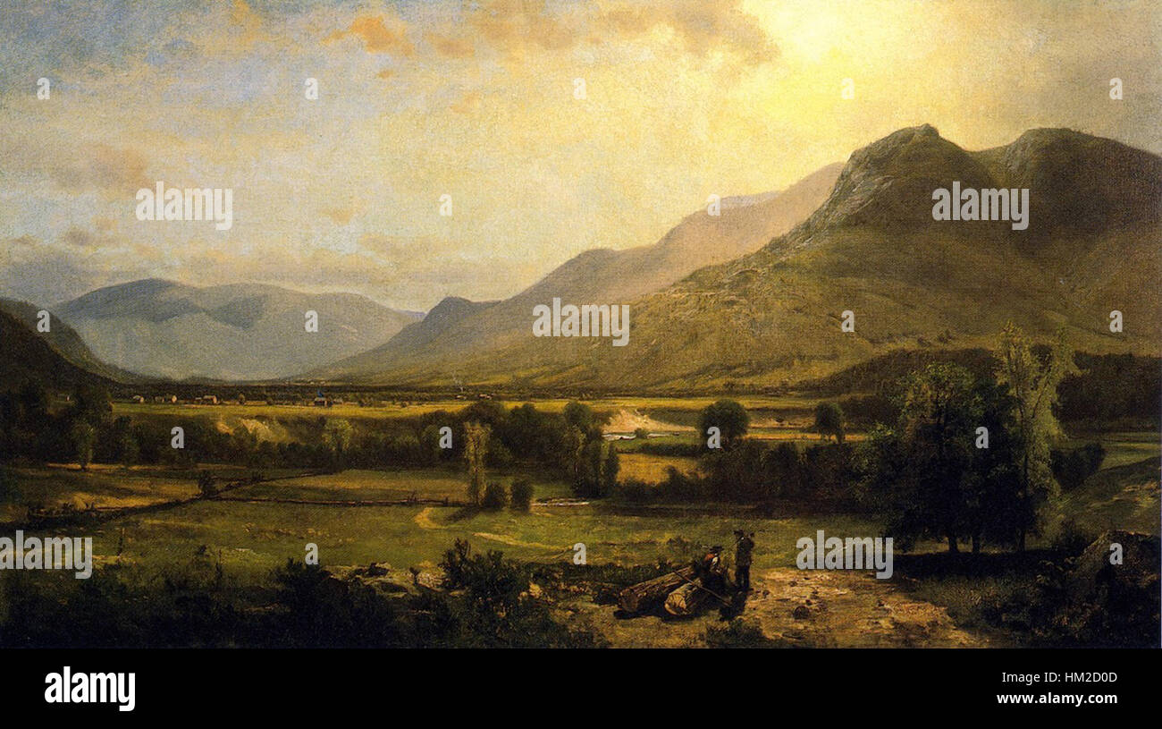 This painting by JH Dolph depicts a scenic view of the Adirondack ...
