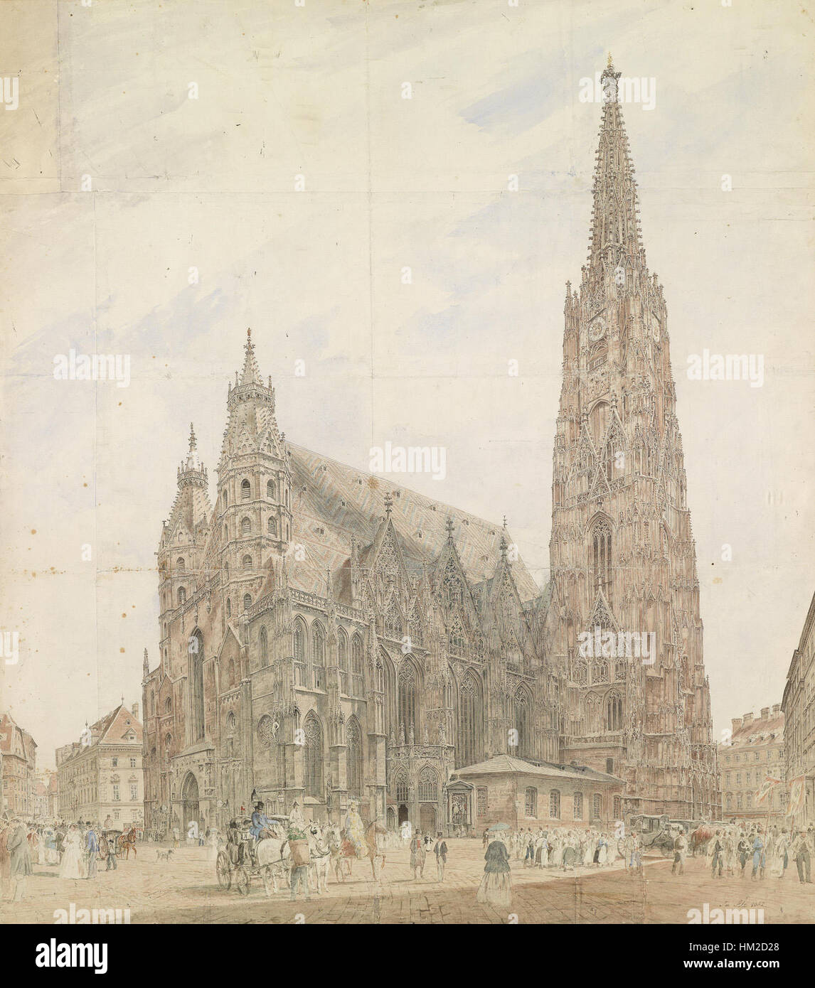 Jacob Alt’s 1852 painting of Stephansdom in Vienna captures the ...