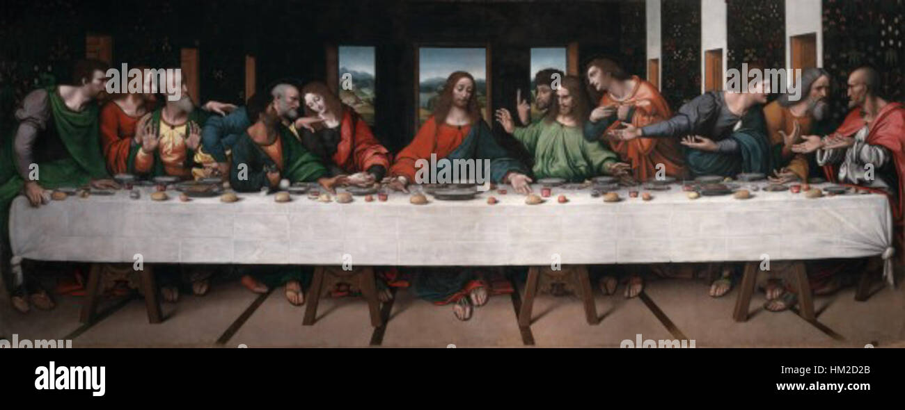 This version of 'The Last Supper' from the Royal Collection depicts the ...