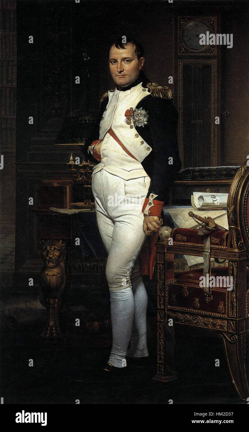 Jacques-Louis David's painting 'Napoleon in his Study' captures the ...