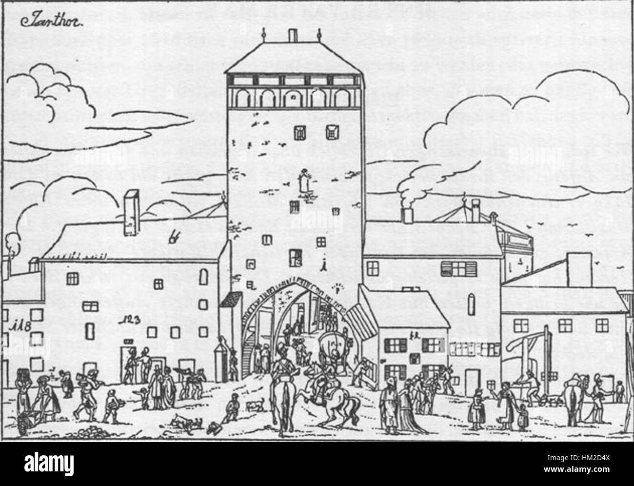 The 'Isartor 1805 6' refers to a historical artwork depicting the ...