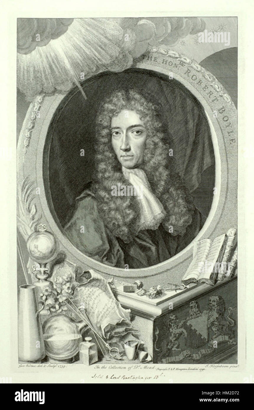 Jacobus Houbraken's portrait of Robert Boyle captures the prominent ...