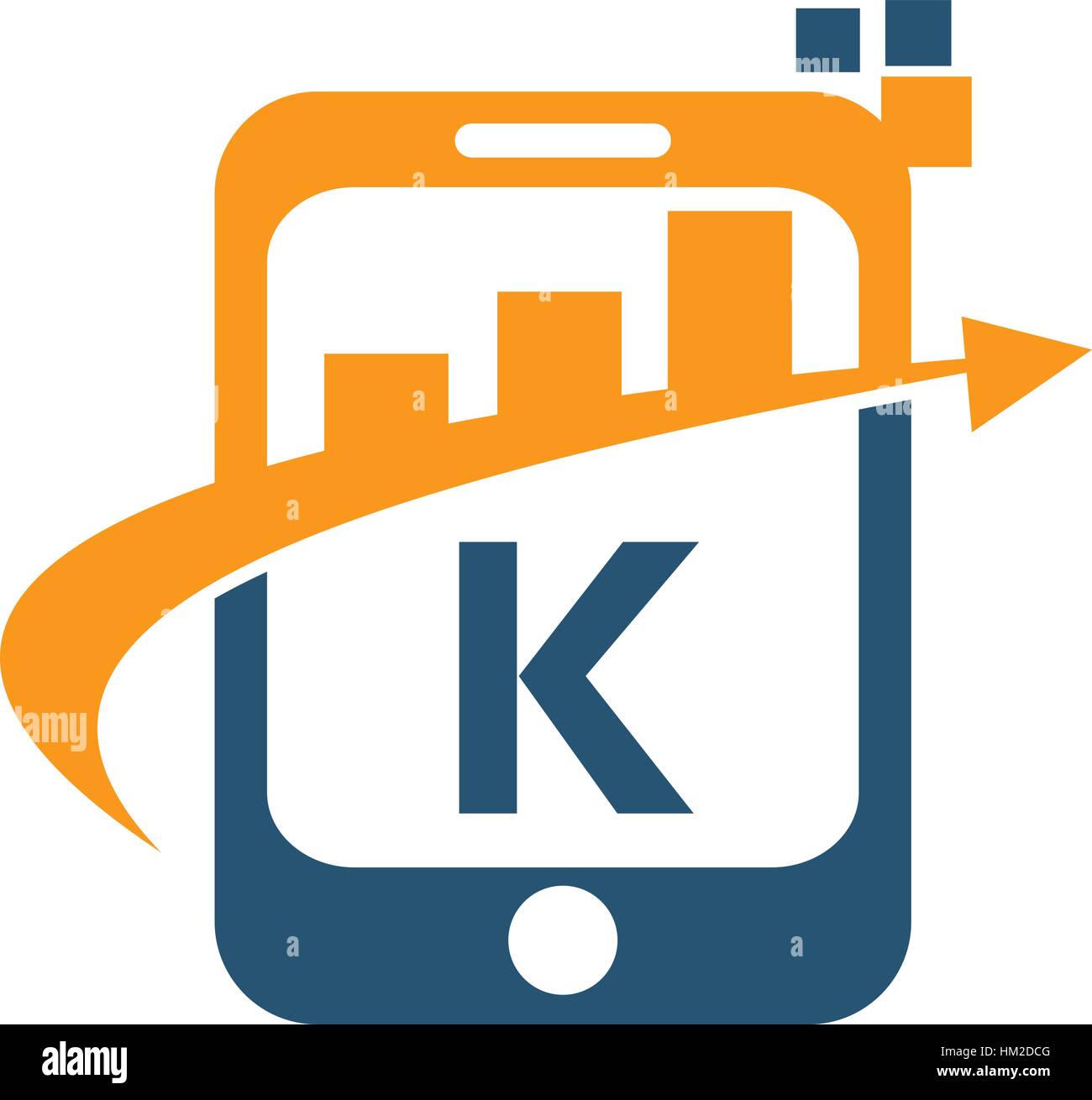 Mobile Marketing Initial K Stock Vector Image & Art - Alamy