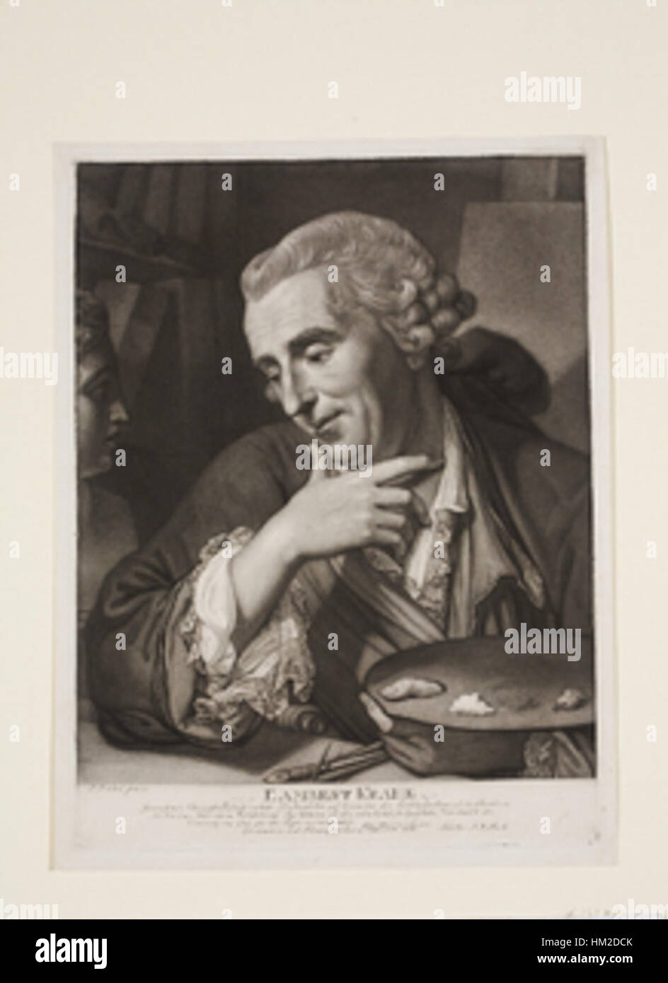 Portrait of Johann Gerhard Huck by Joseph Fratrel, an oil painting ...