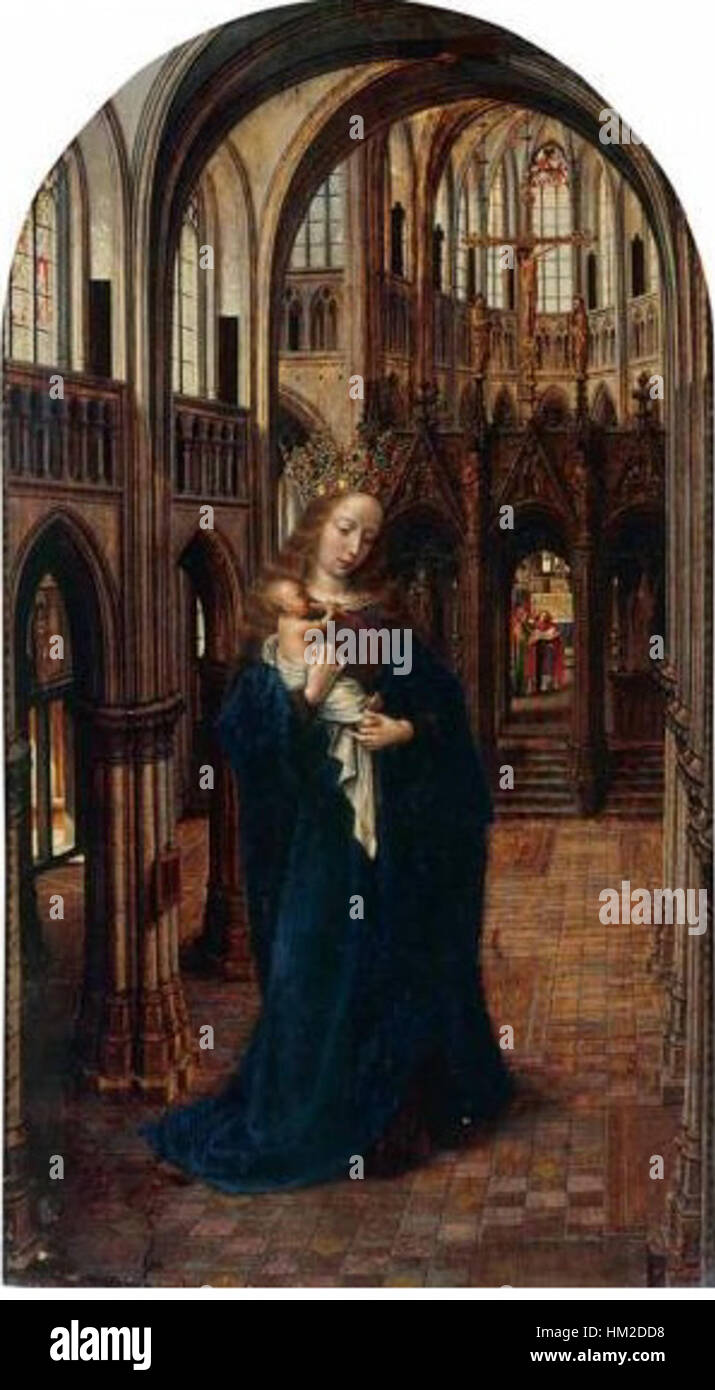Jan Gossaert's painting 'Virgin in the Church' portrays the Virgin Mary ...