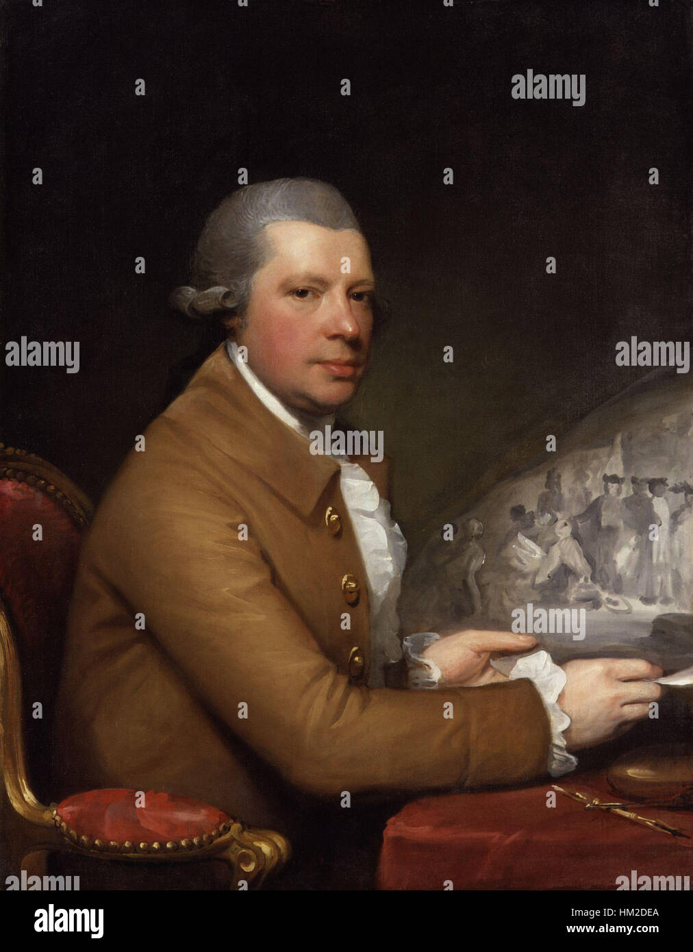 This portrait of John Hall by Gilbert Stuart captures the likeness of a ...