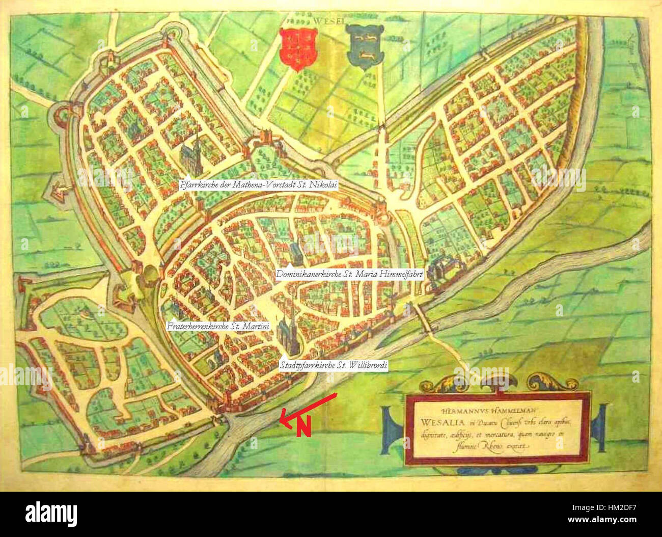 This 1588 painting titled 'Kirchen in Wesel' captures the church ...