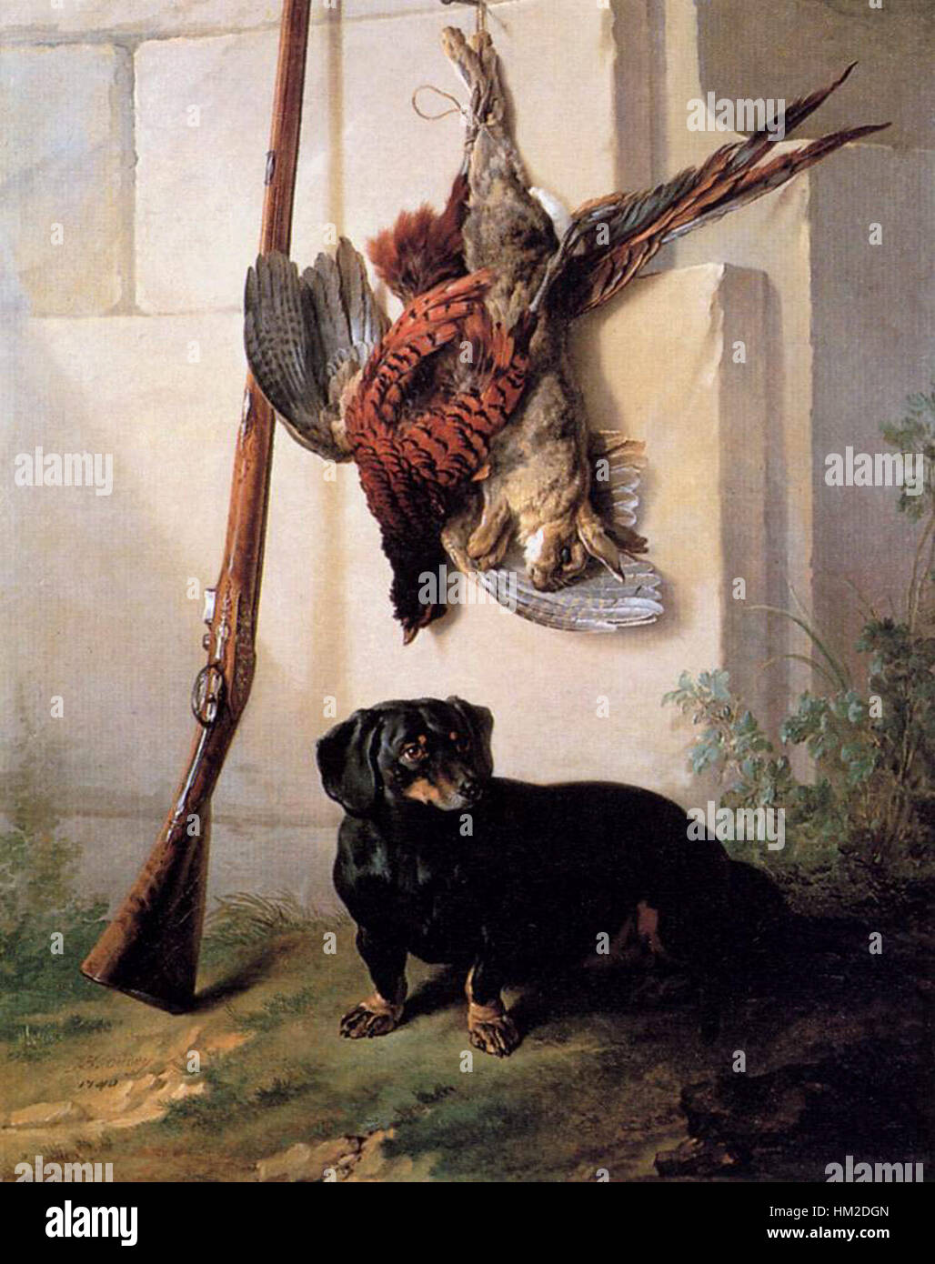 Jean-Baptiste Oudry's painting 'Hound with Gun and Dead Game' is an ...