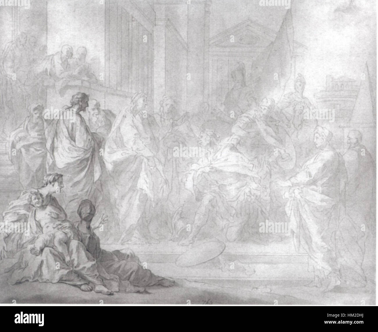 This painting by Pierre Jouvenet, titled 'Centurion before Jesus ...