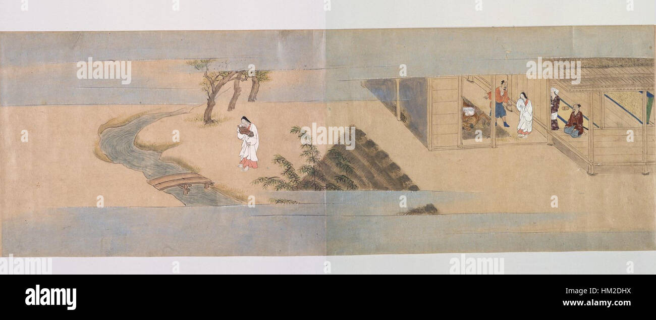 This image is part of the *Kiyomizudera Engi Emaki* scroll, a famous ...