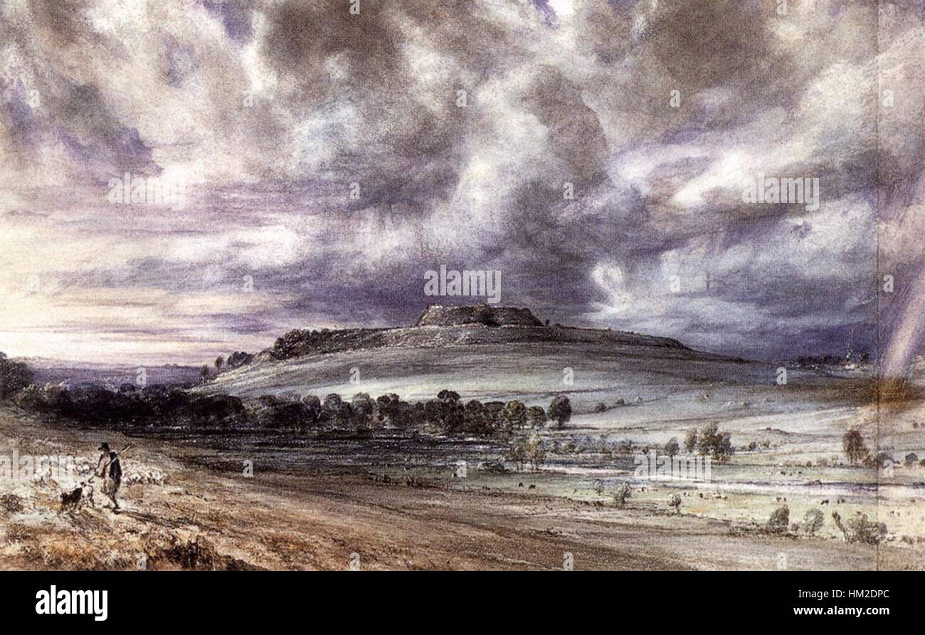 'Old Sarum' by John Constable depicts the historic ruins of the Old ...