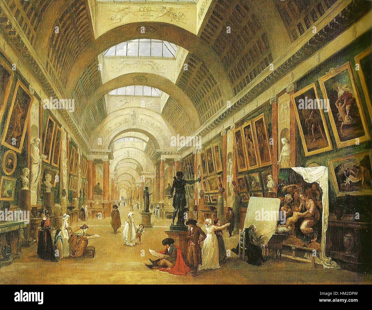 'Die Grand Galerie des Louvre' by Hubert Robert showcases the grandeur ...