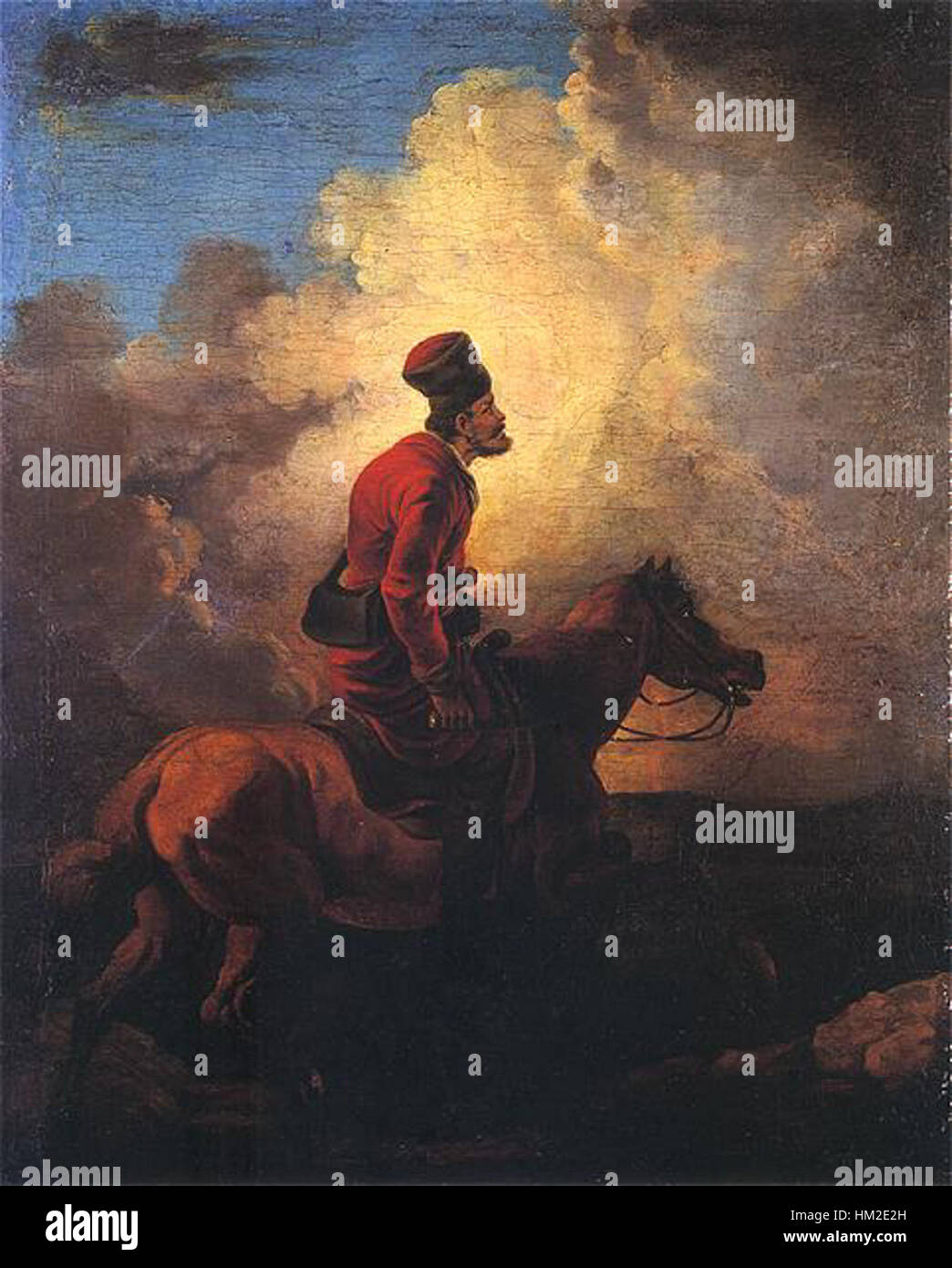‘Kozak na koniu’ is a painting depicting a Ukrainian Cossack on ...