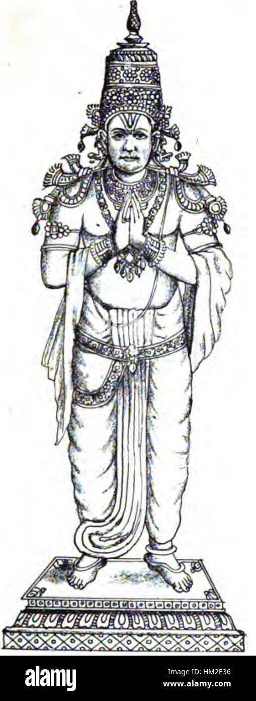 This painting depicts Kulasekhara Alwar, an influential king and poet ...