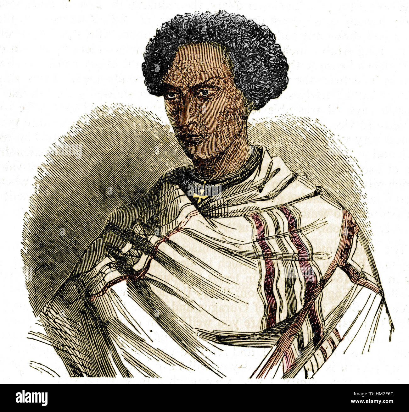 'King Sahla Sellase Colour' is a vibrant portrait depicting Sahla ...