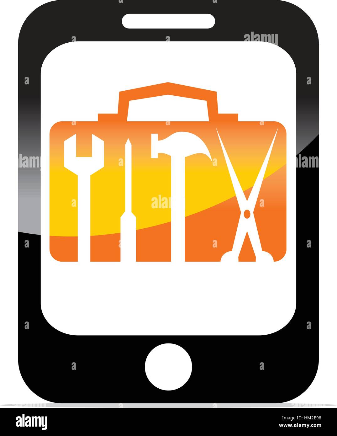Mobile phone repair logo phone service logo hi-res stock photography ...