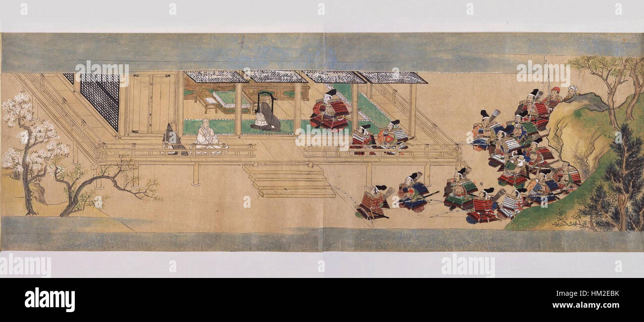 This image, from the Kiyomizudera engi emaki scroll, depicts a scene of ...