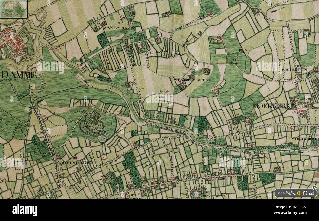 A painting from the Ferraris collection depicting Lieve in the Damme ...