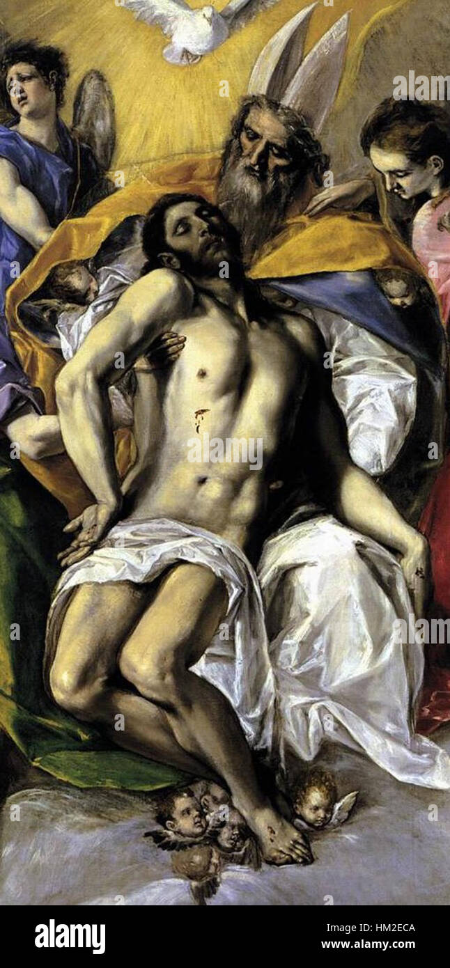 'La Trinidad' by El Greco is a religious painting depicting the Holy ...