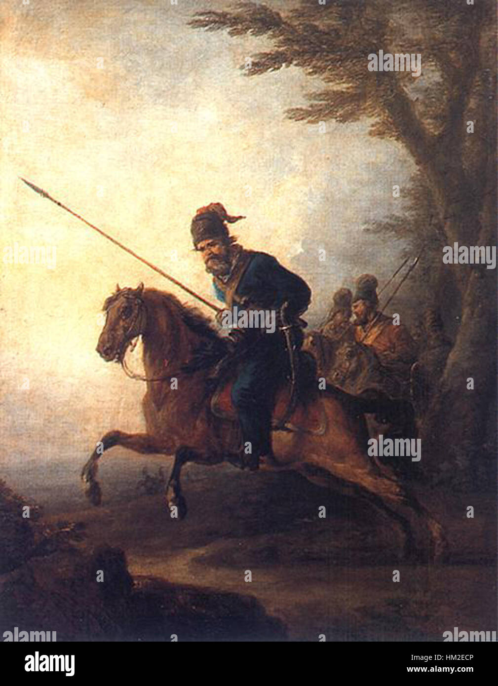 *Kozak* is an evocative painting showcasing the traditional clothing ...