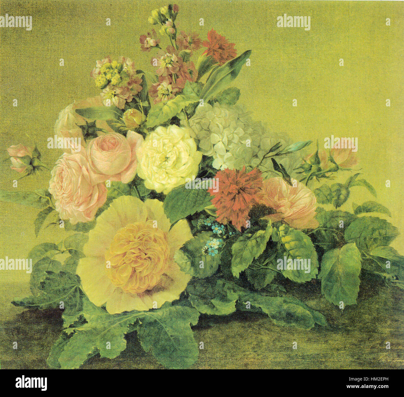 A still life painting by Kersting from around 1830, featuring a vibrant ...