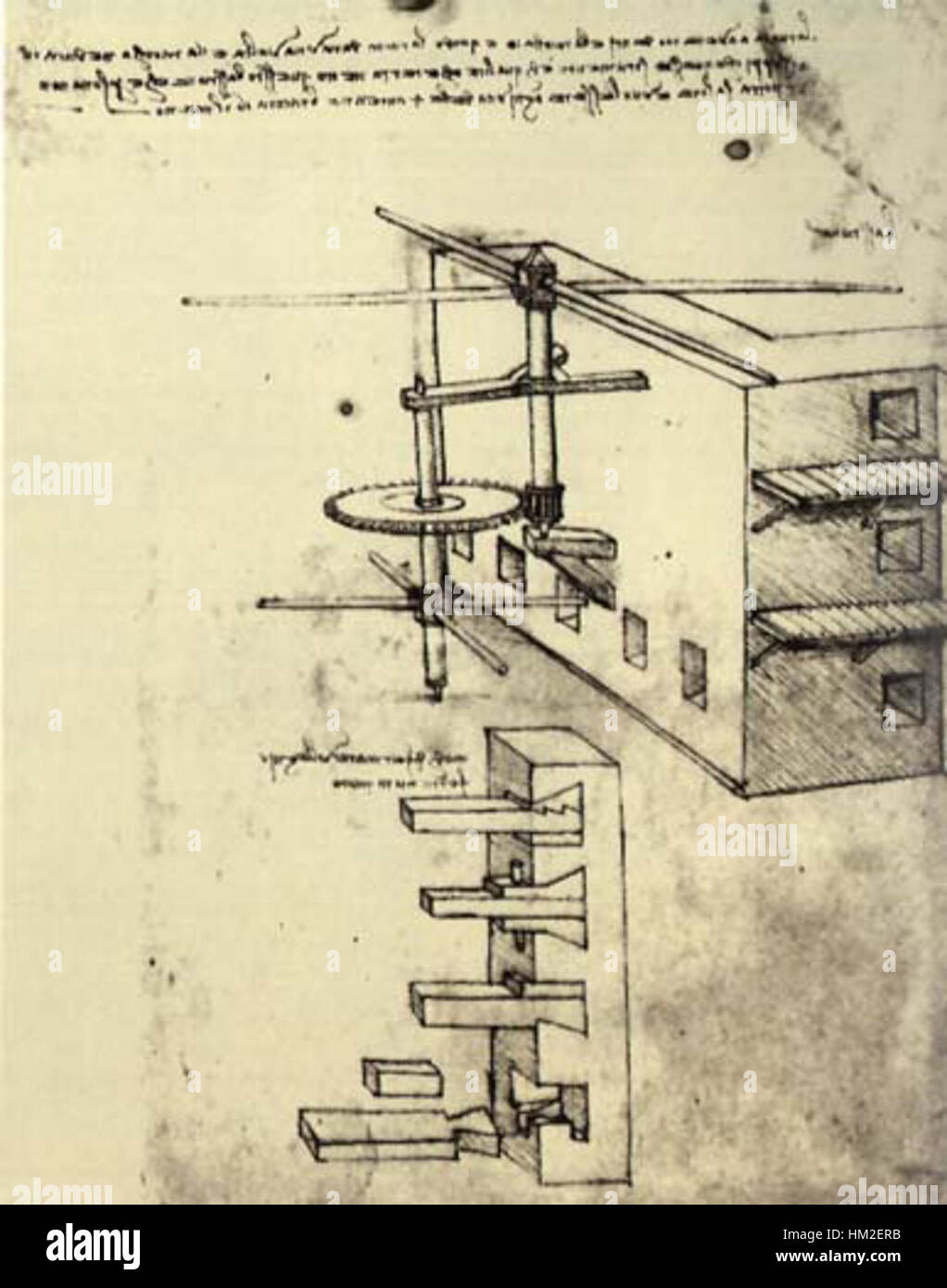 This work by Leonardo da Vinci, 'Siege Defenses 2', showcases his ...