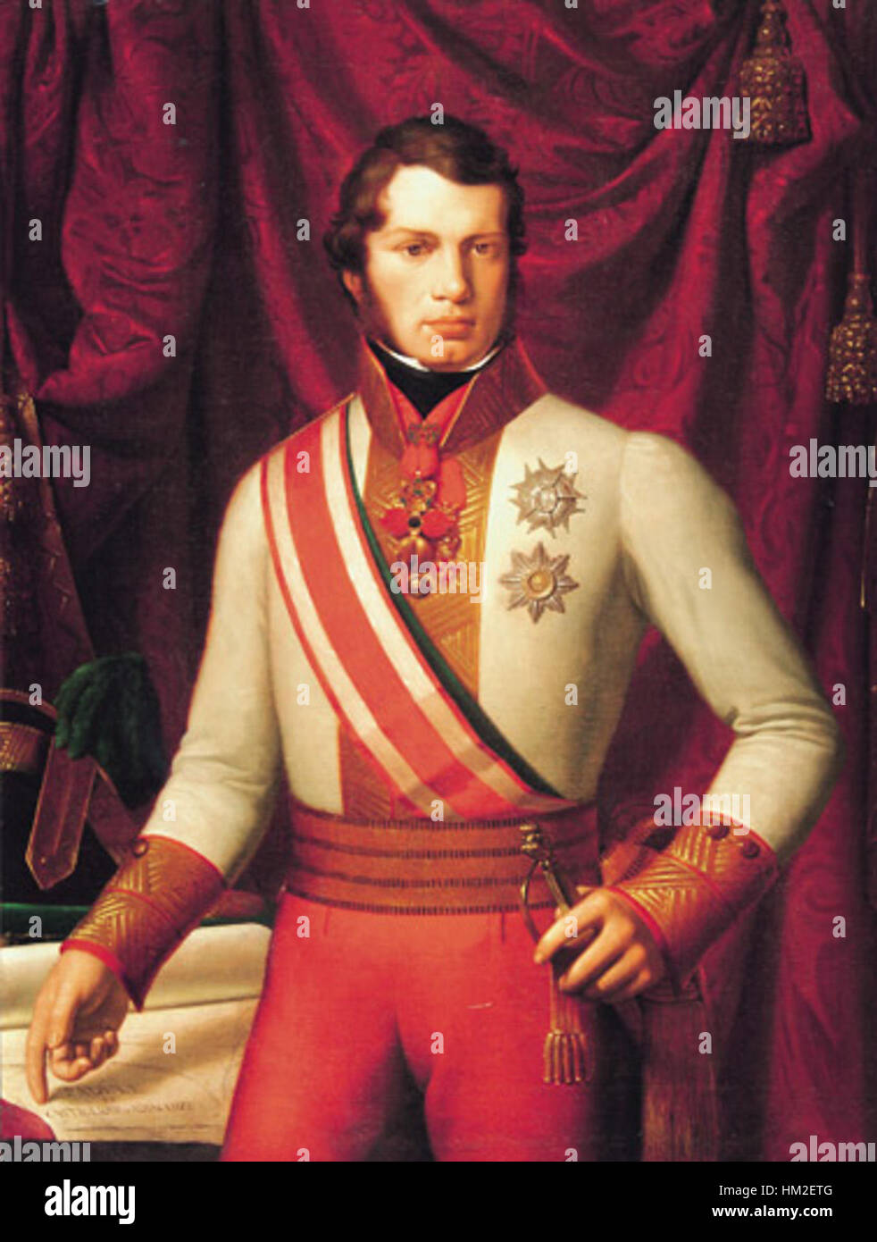 This portrait of Leopold II of Tuscany presents the Grand Duke in an ...