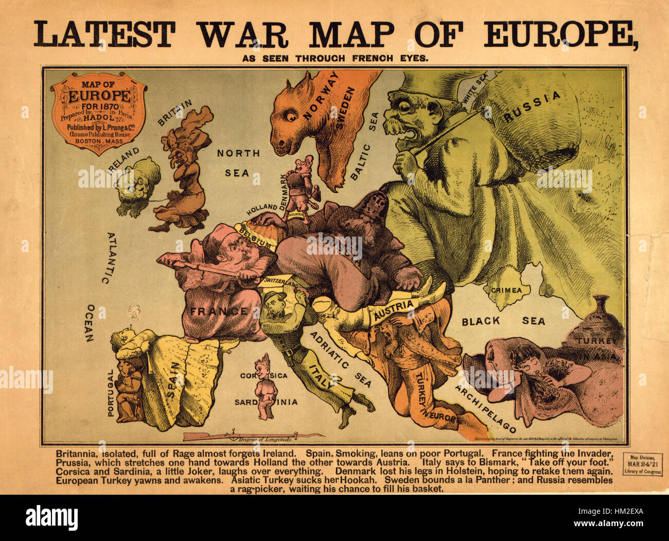 This 1870 map of Europe illustrates the geopolitical landscape during ...