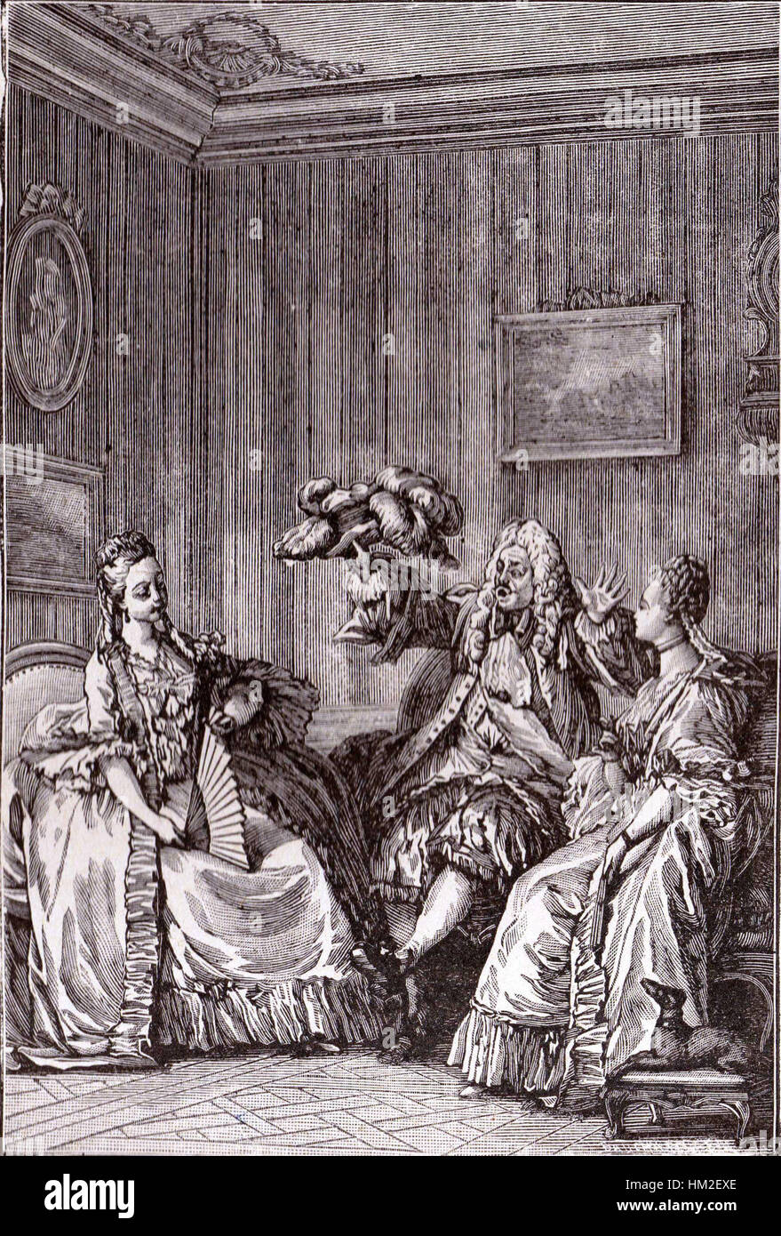 'Les Precieuses Ridicules' is a French painting inspired by Molière’s ...