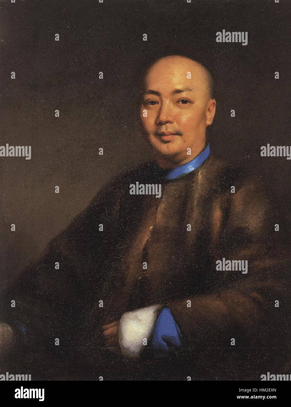This self-portrait by Lam Qua, a prominent 19th-century Chinese artist ...