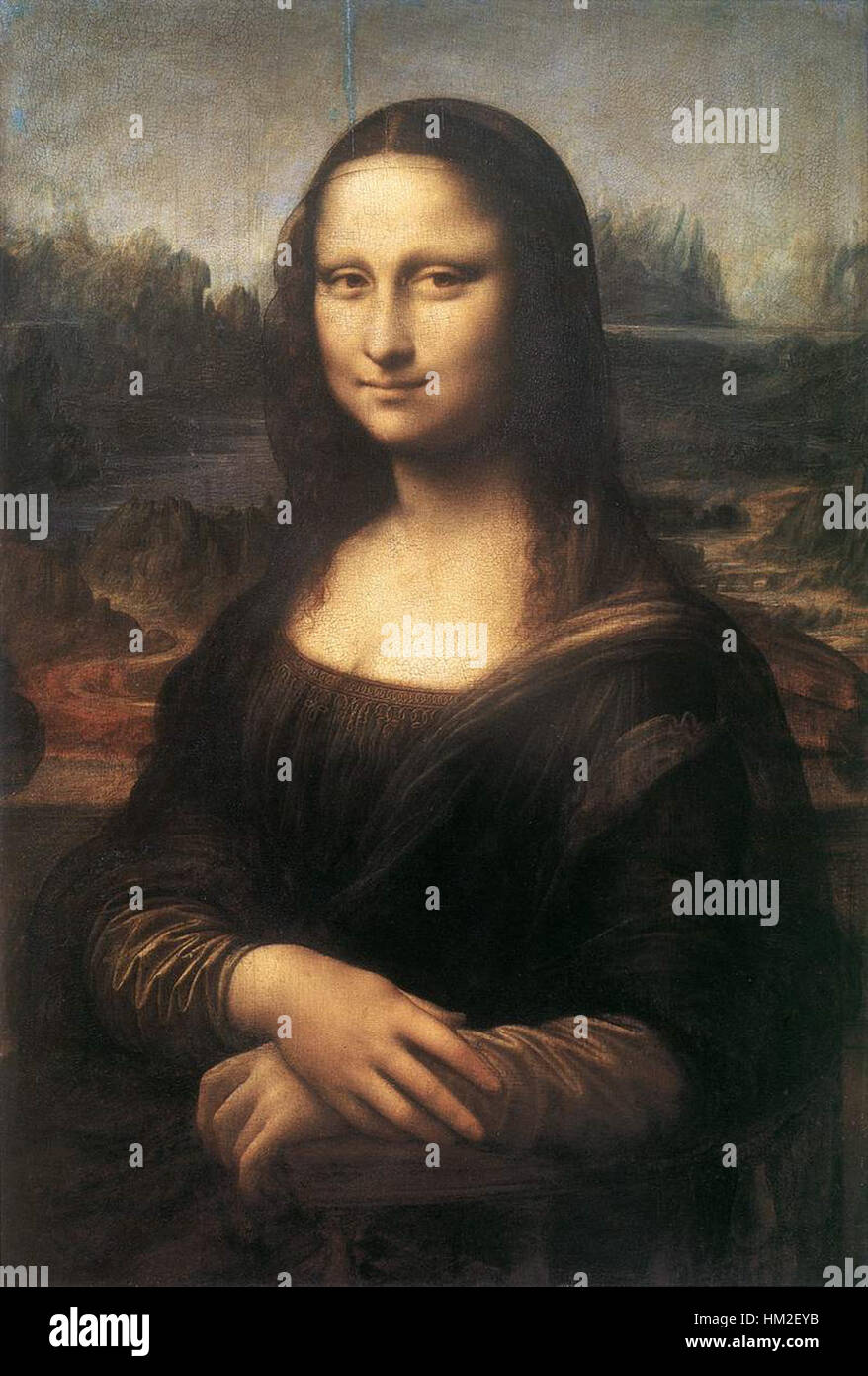 Leonardo da Vinci's *Mona Lisa* (La Gioconda), a portrait of a woman ...