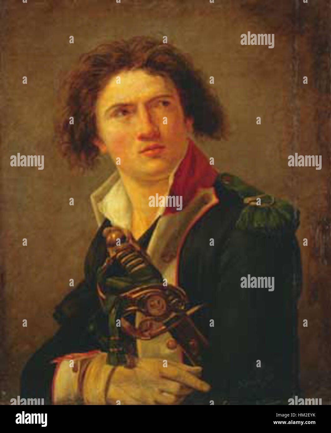 The painting 'Lazare Hoche par David' depicts General Lazare Hoche, a ...