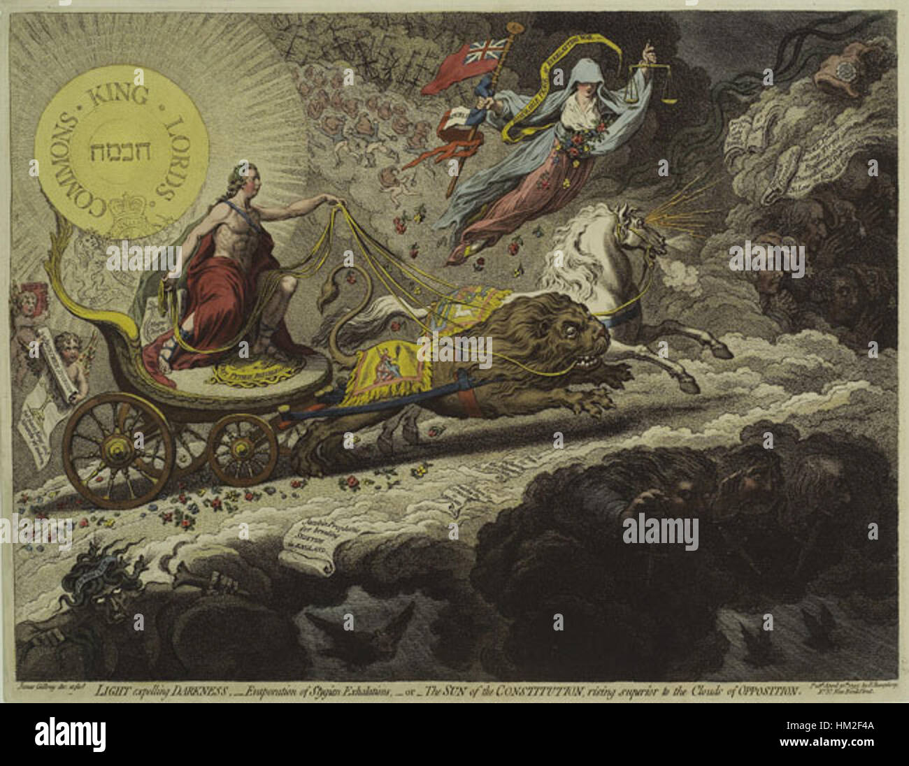 James Gillray’s 'Light Expelling Darkness' is a satirical piece ...