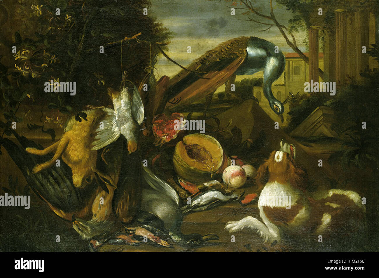 A still life painting by Gryef, featuring various hunting items and ...