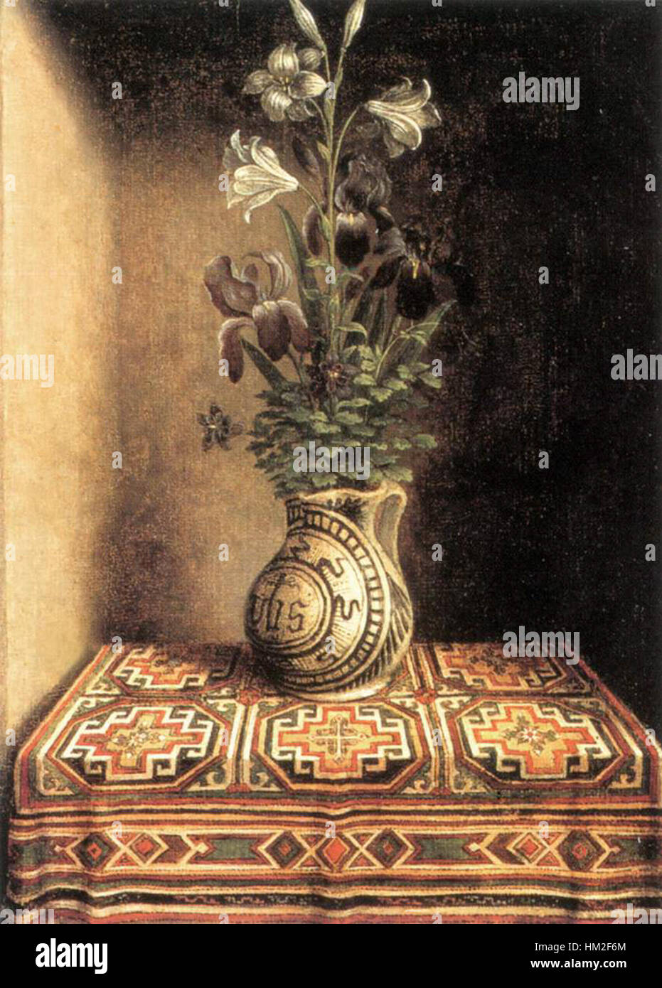 *Flower Still-life* by Hans Memling presents a beautiful arrangement of ...