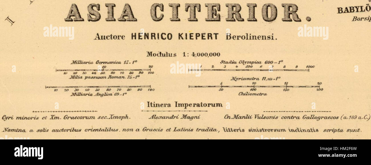 Heinrich Kiepert's 19th-century map titled 'Asia Citerior' offers a ...