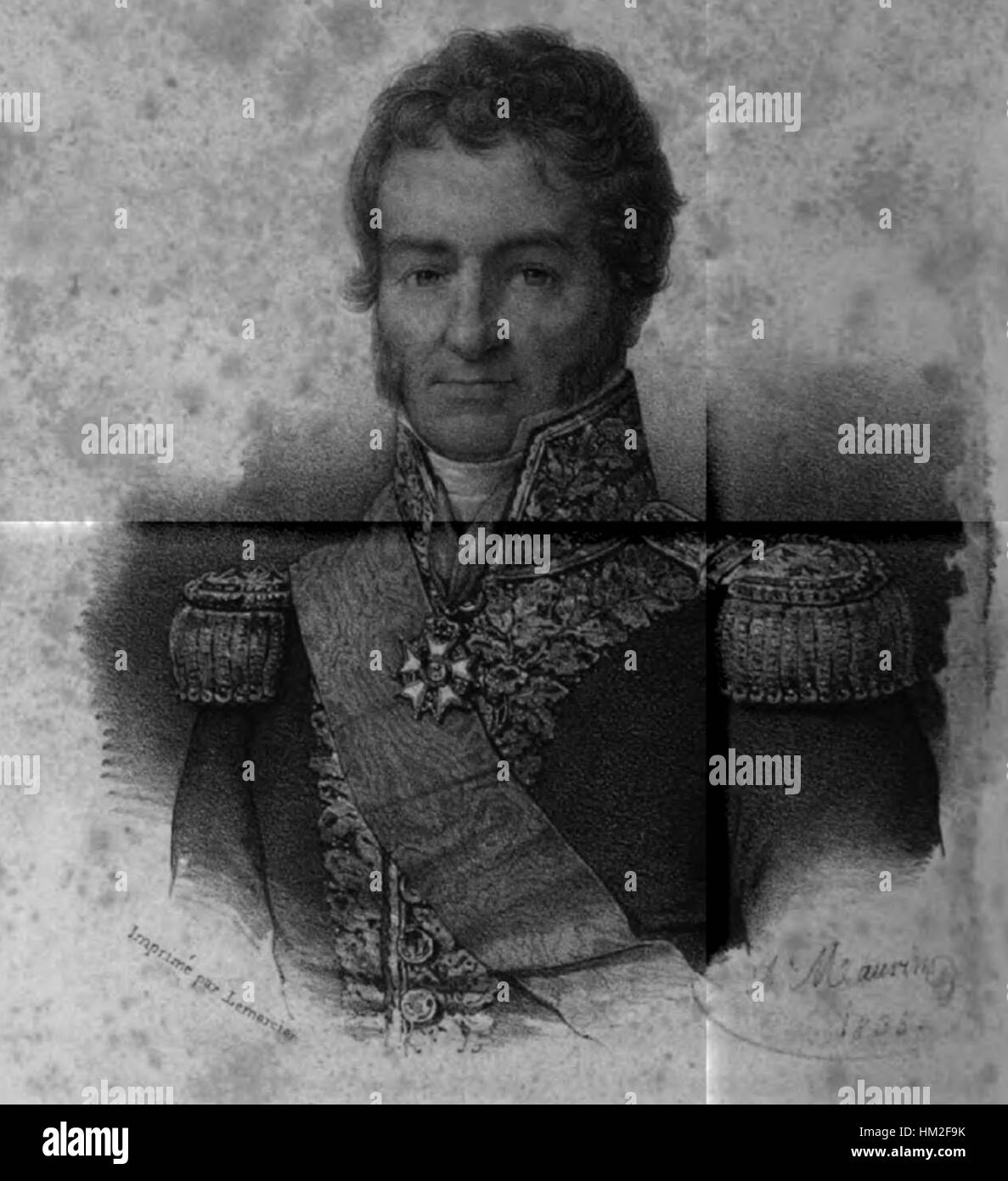 *Leissegues-Antoine Maurin* is an artwork depicting a historic scene ...
