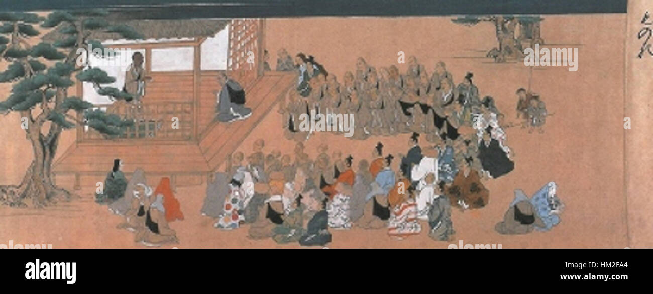 The Ippen emaki, attributed to Kano Soshu, is a Japanese painted ...