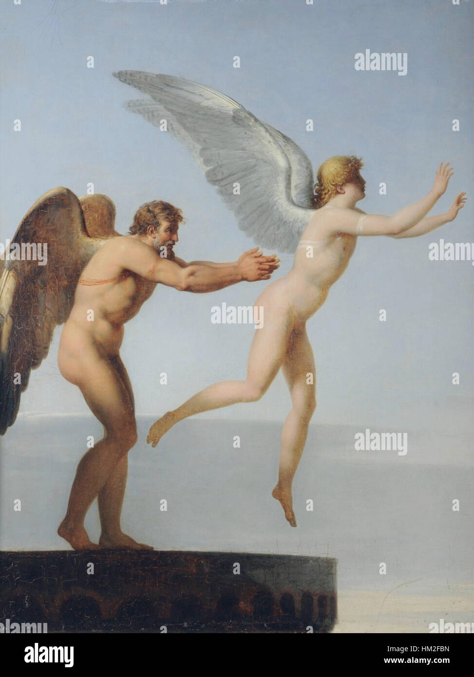 Landon’s 'Icarus and Daedalus' captures the mythological moment when ...