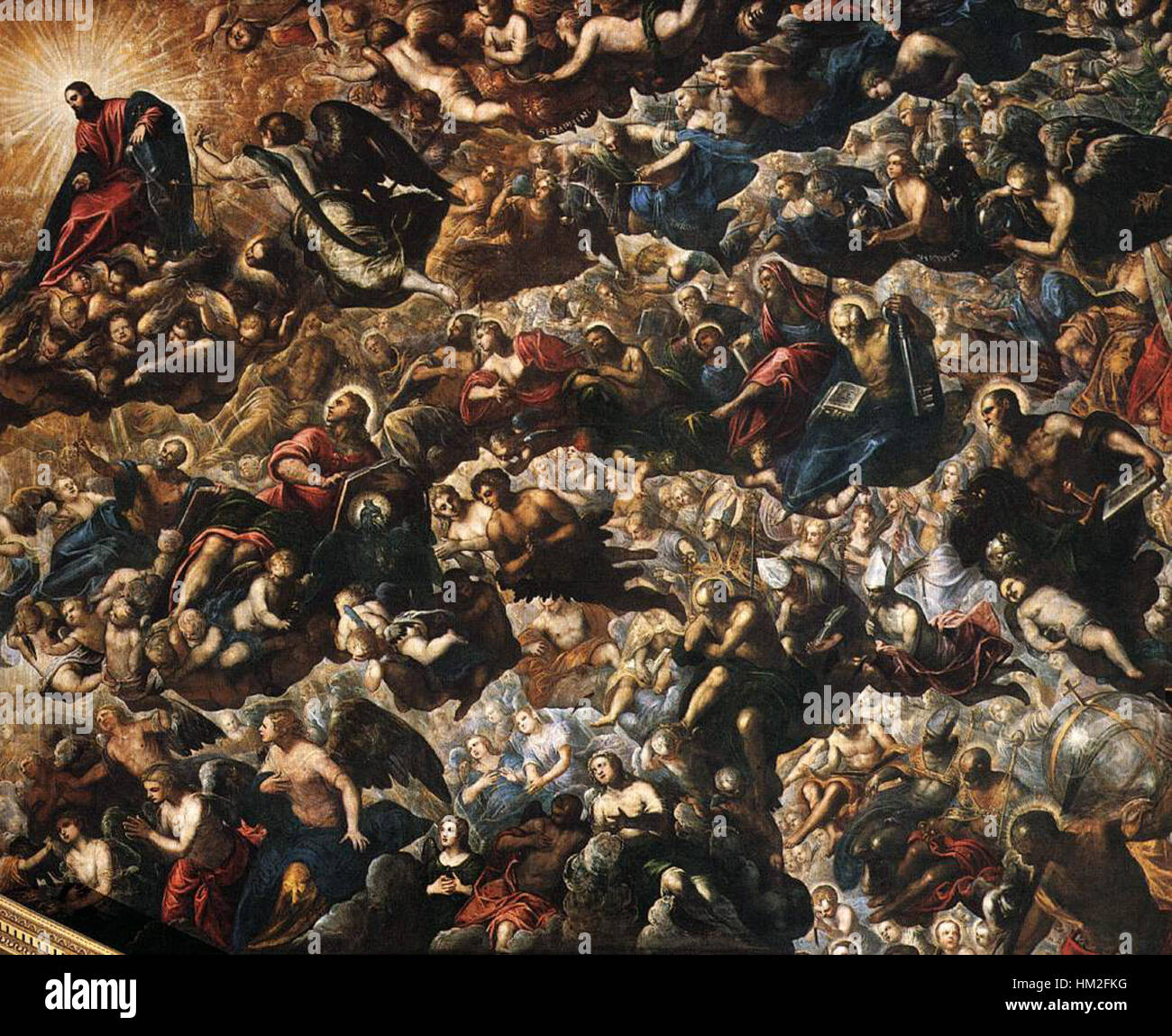 Jacopo Tintoretto's 'Paradise' (detail) showcases a vibrant and dynamic ...