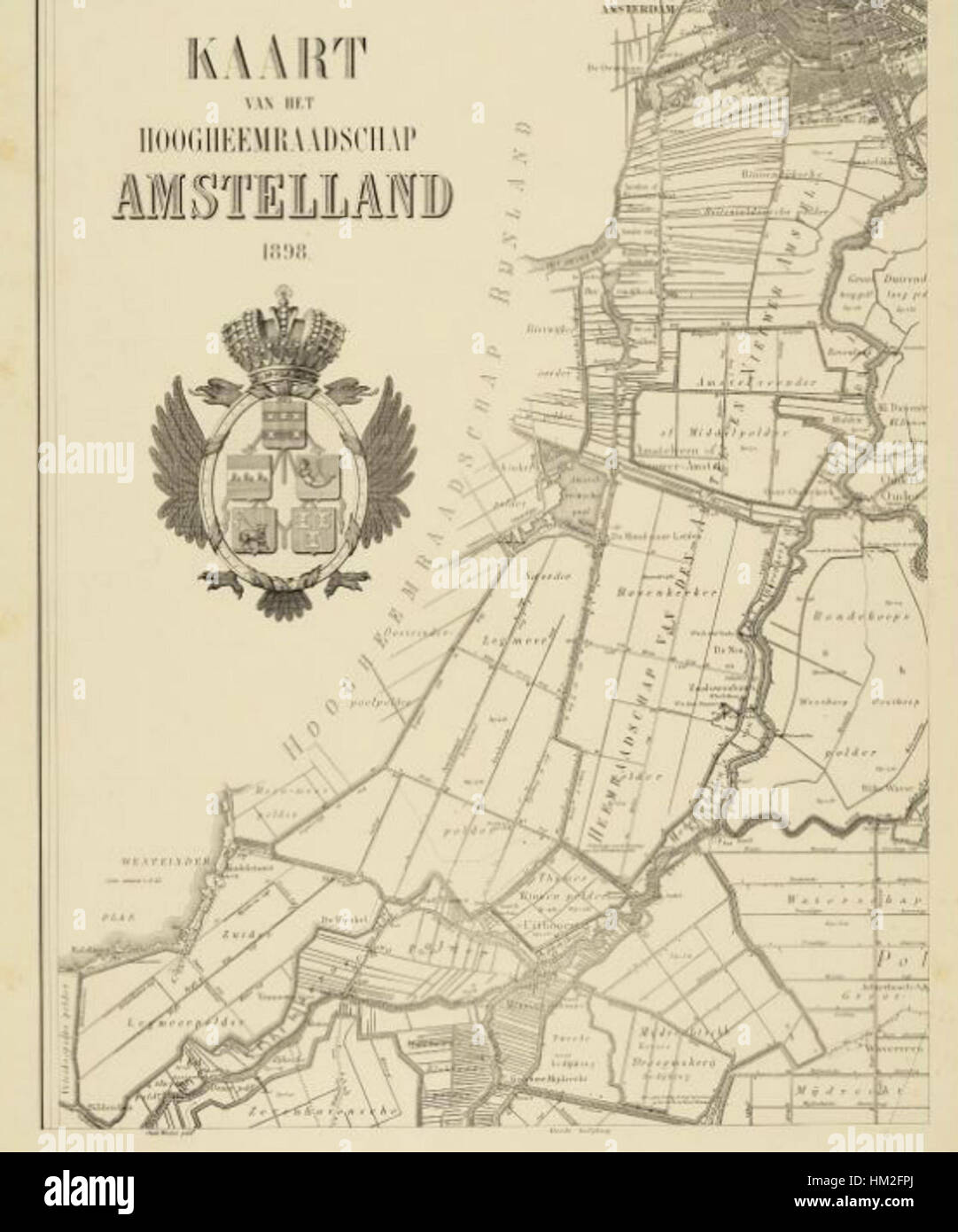 The *Kaart van Amstelland* (1898) is a detailed cartographic map of the ...