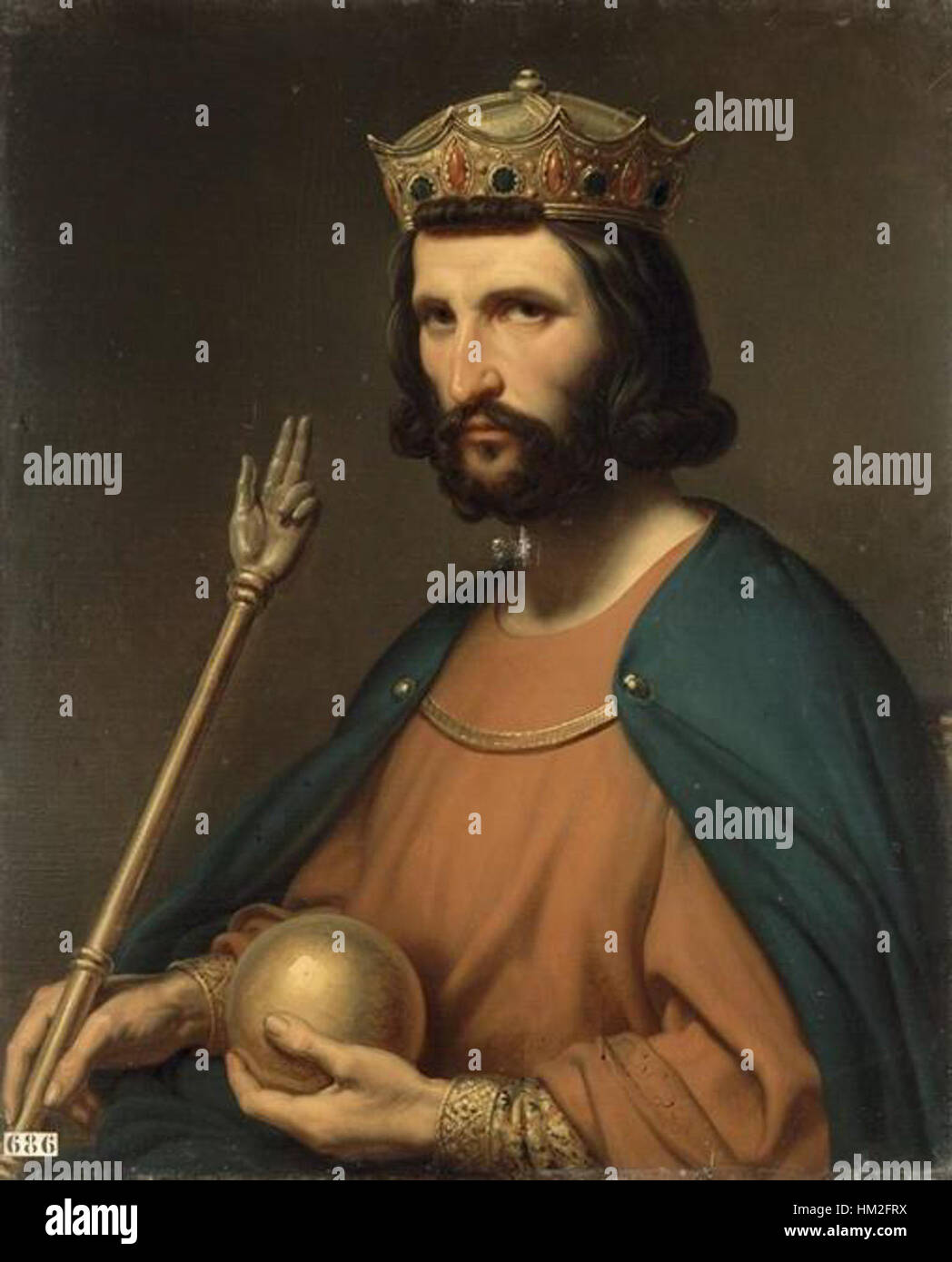 This portrait of King Hugh Capet, the first king of the Capetian ...