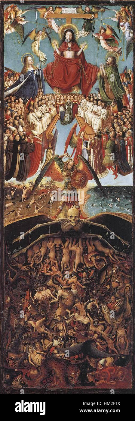 Jan van Eyck’s 'Last Judgment' depicts the biblical event of the Last ...