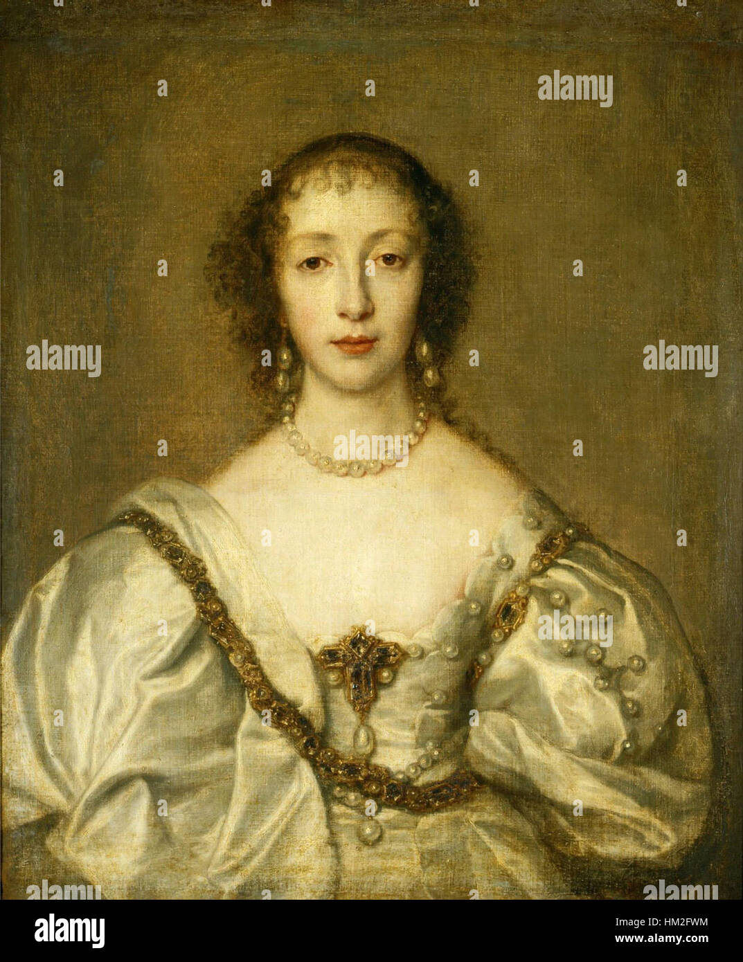 A historical portrait of Henrietta Maria, wife of King Charles I of ...